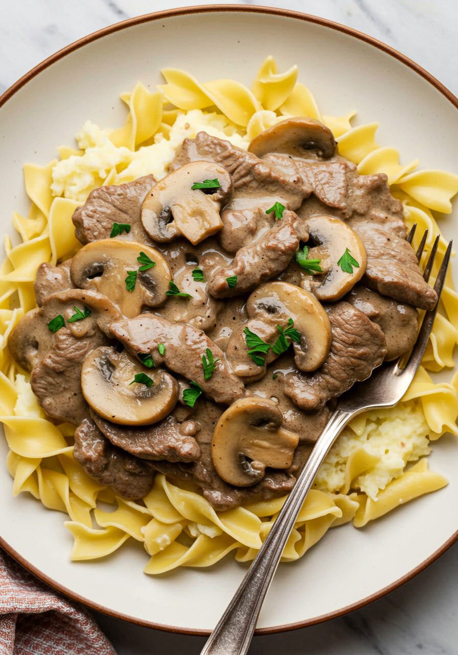 Classic Beef Stroganoff - Martharecipes