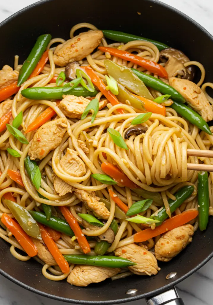 Chicken Lo Mein Recipe - Martharecipes