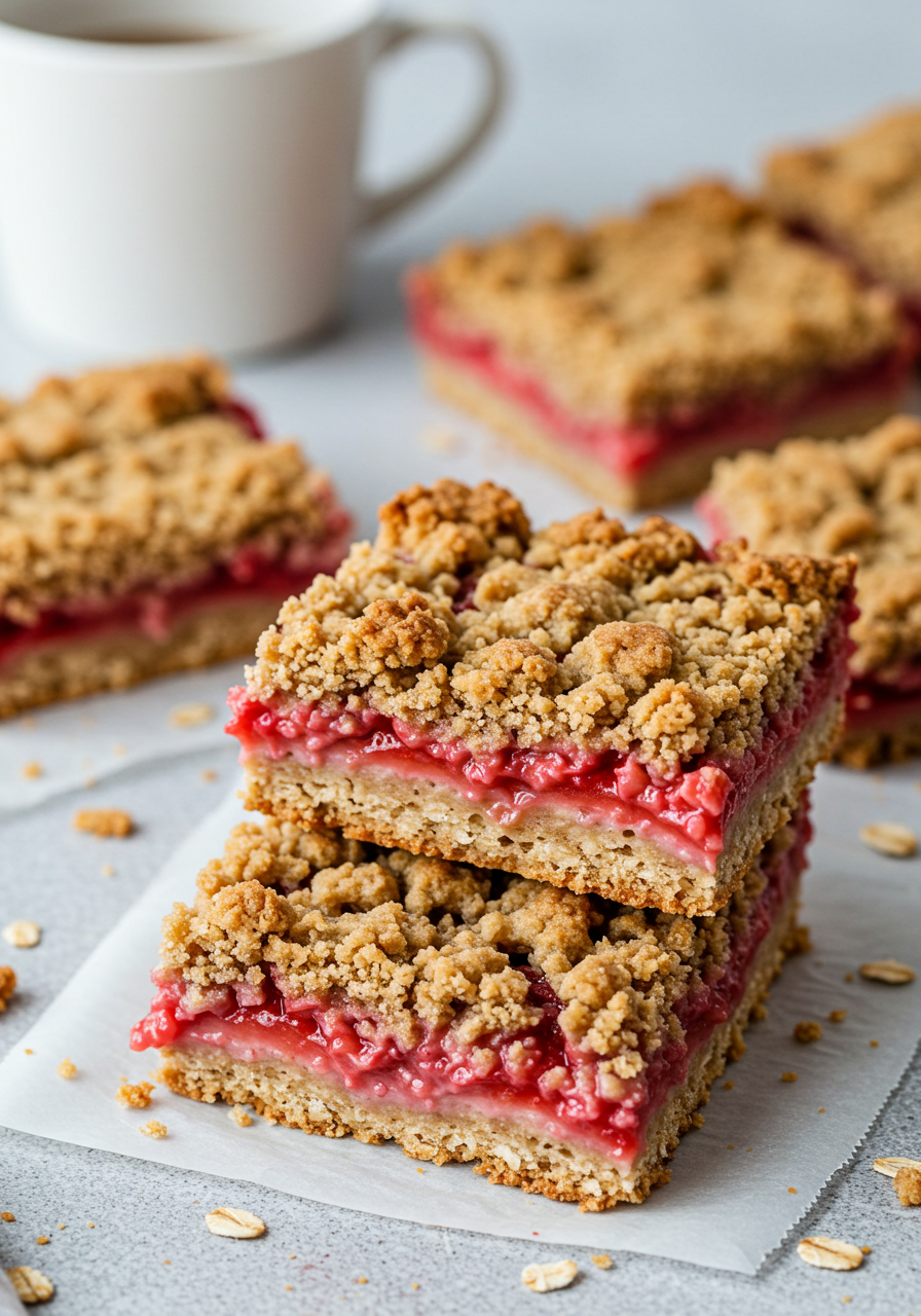 Healthy Strawberry Oatmeal Bars - Martharecipes