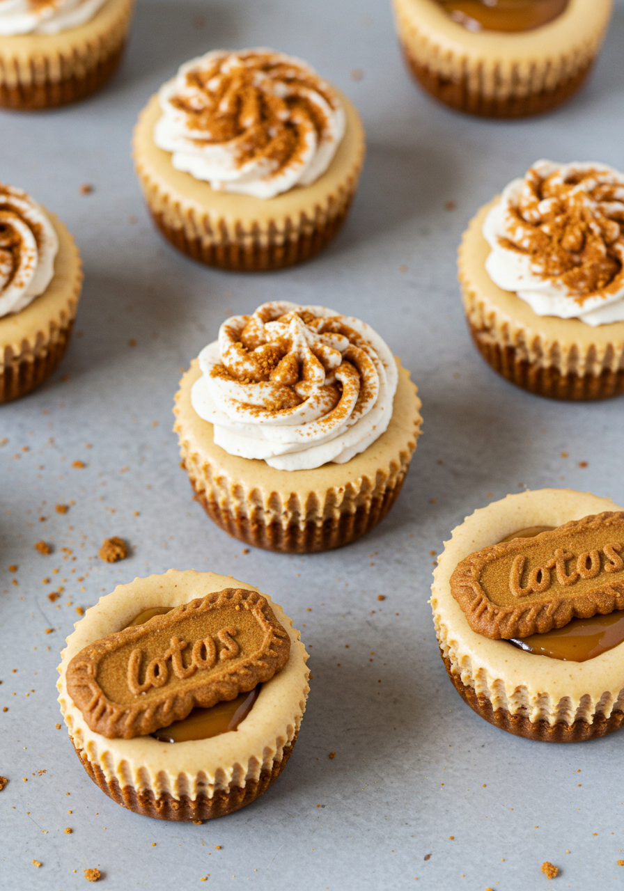 Biscoff Mini Cheesecakes - Martharecipes