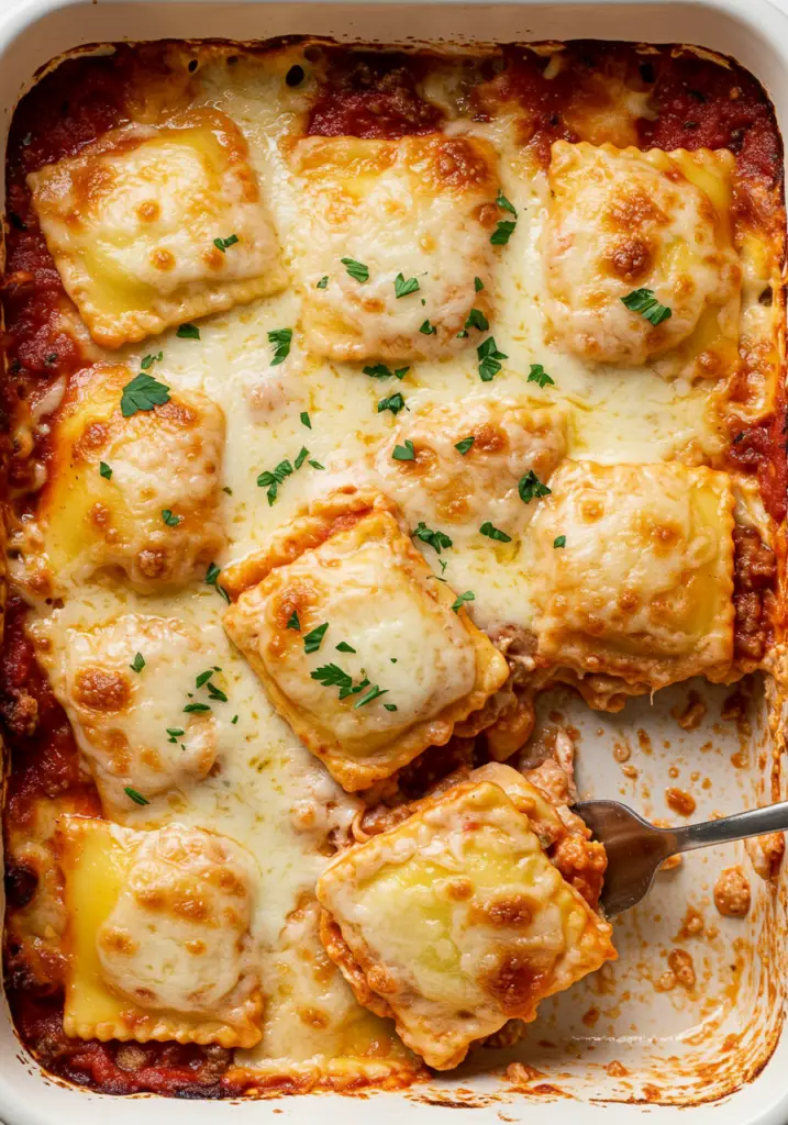 Cheesy Baked Ravioli Casserole