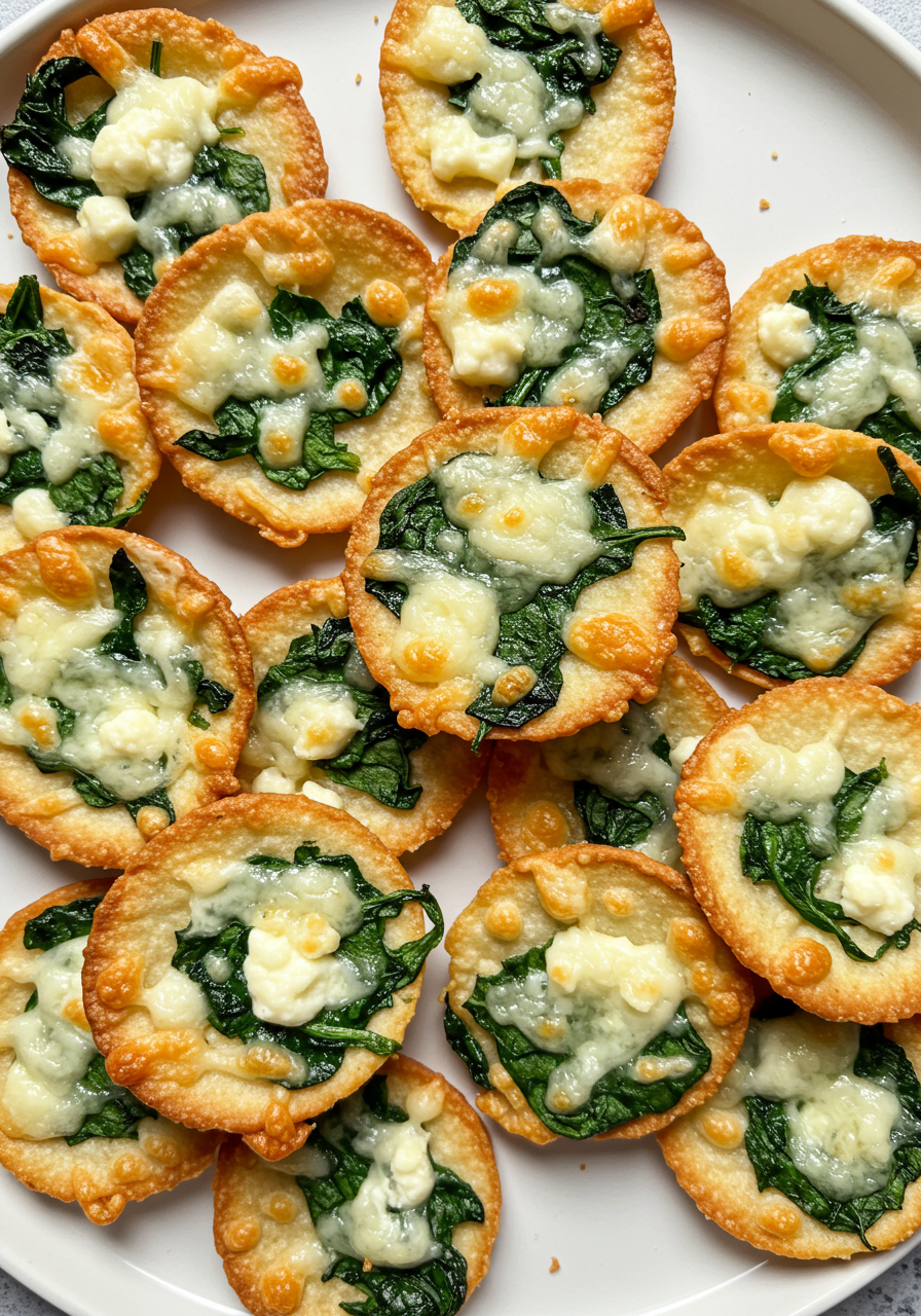 Mediterranean Spinach and Feta Crisps - Martharecipes