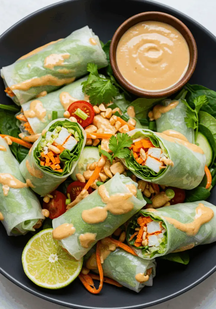 Spring Roll Salad with Peanut Dressing - Martharecipes
