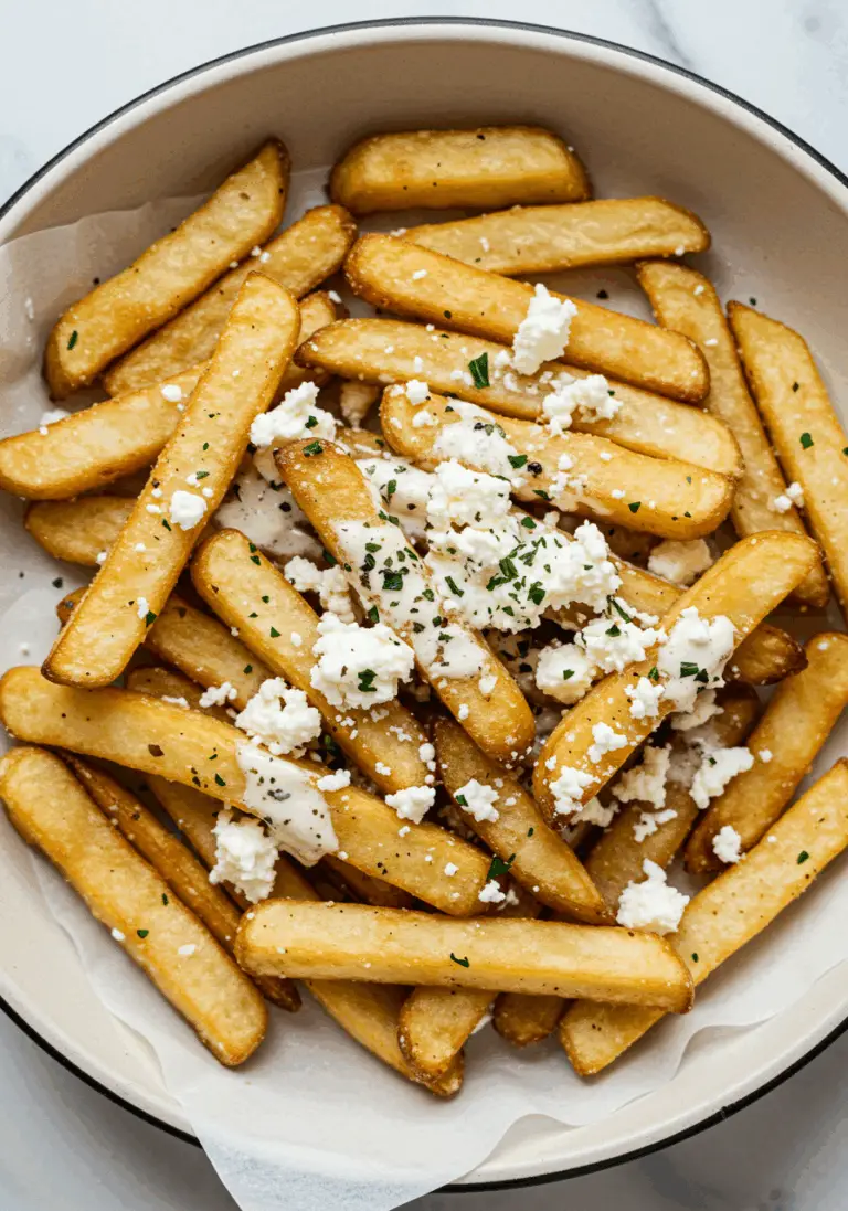 Greek Feta Fries with Feta Cheese