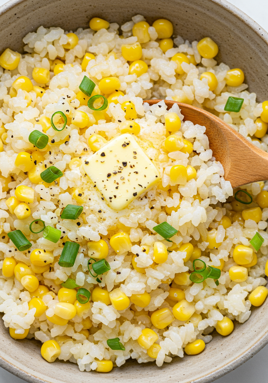 Hot buttered corn rice