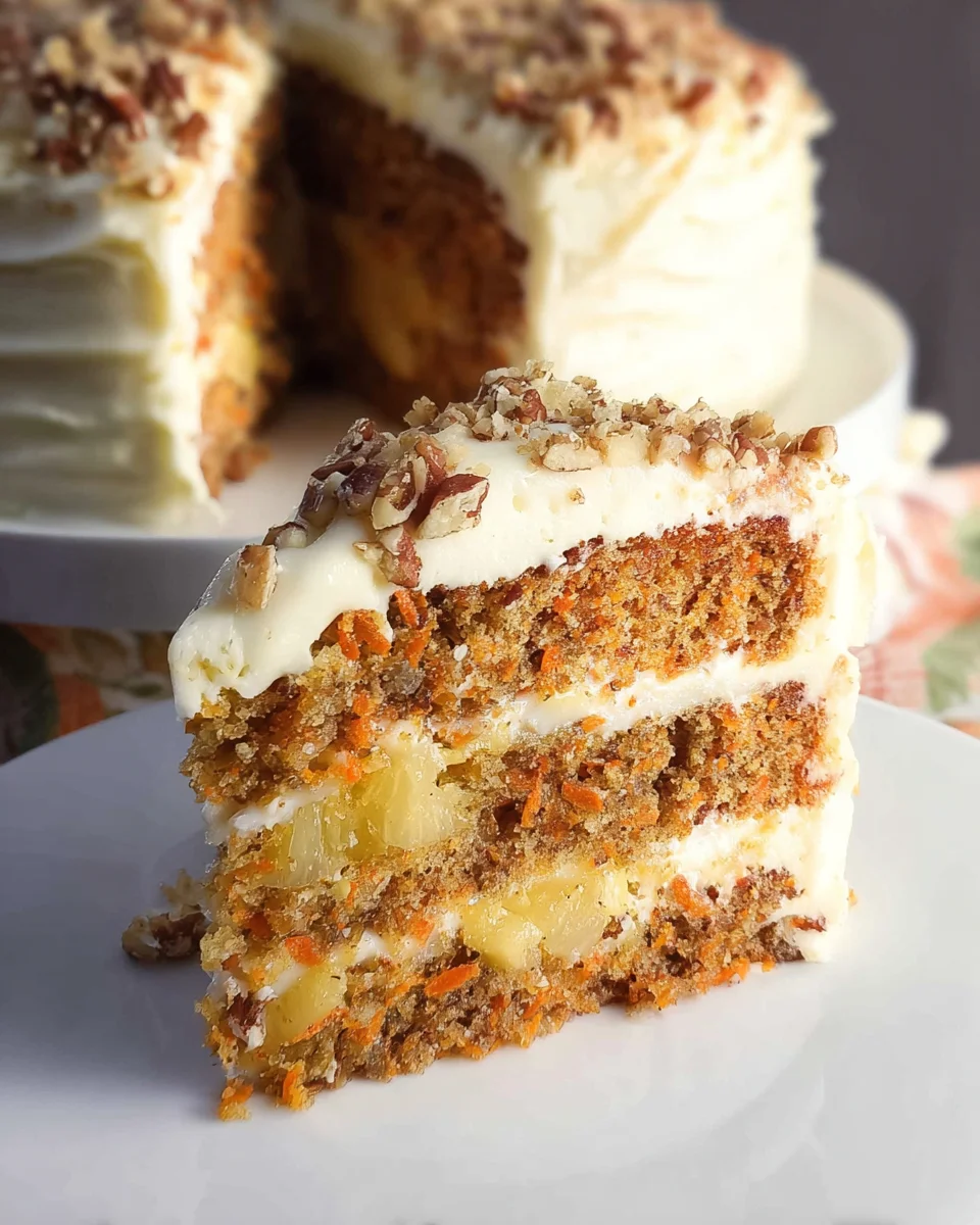 Carrot Cake with Pineapple and Cream Cheese Frosting