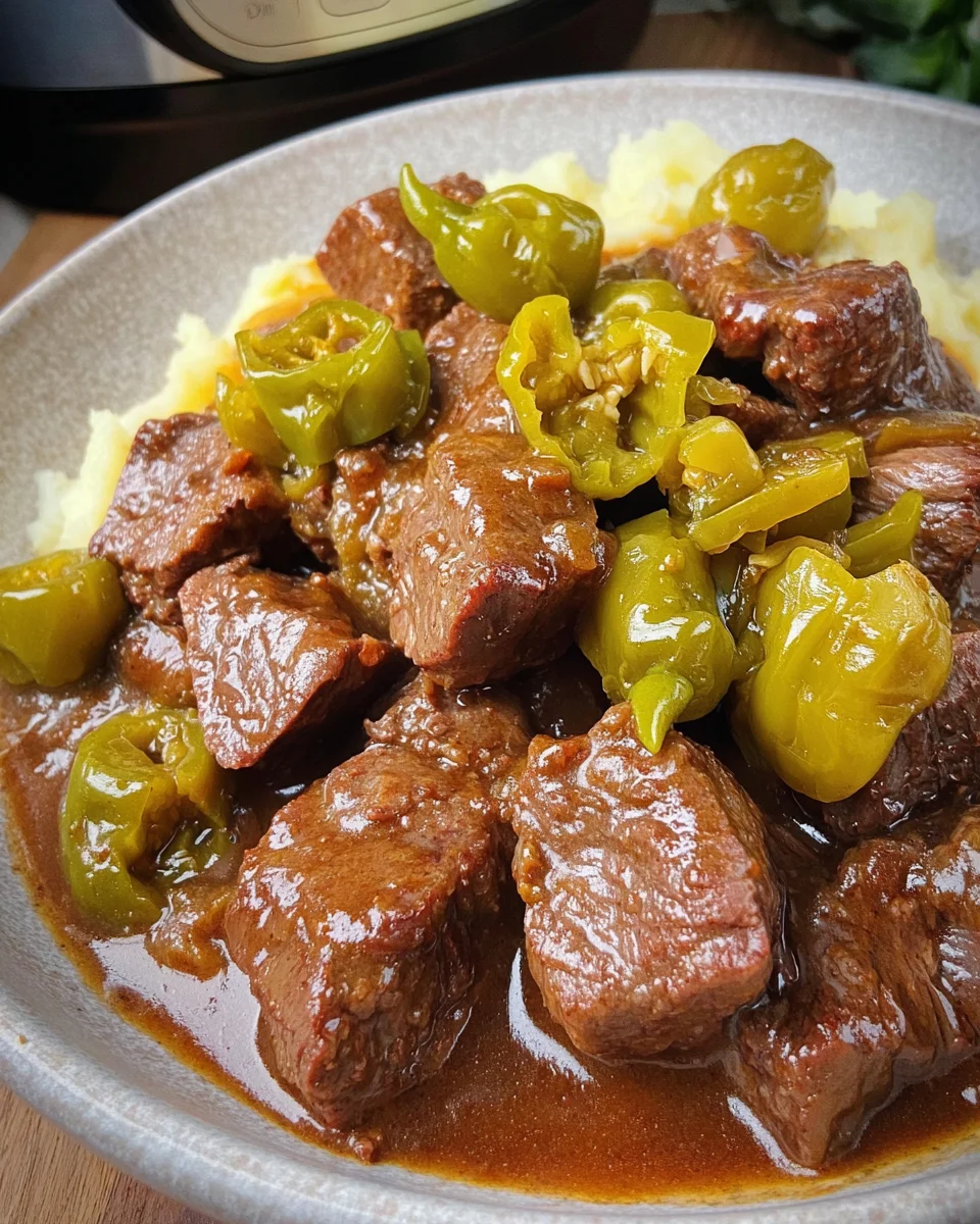 Crockpot Mississippi Steak Bites