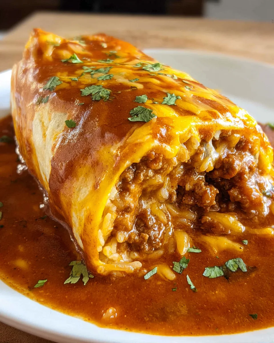 Ground Beef Wet Burrito