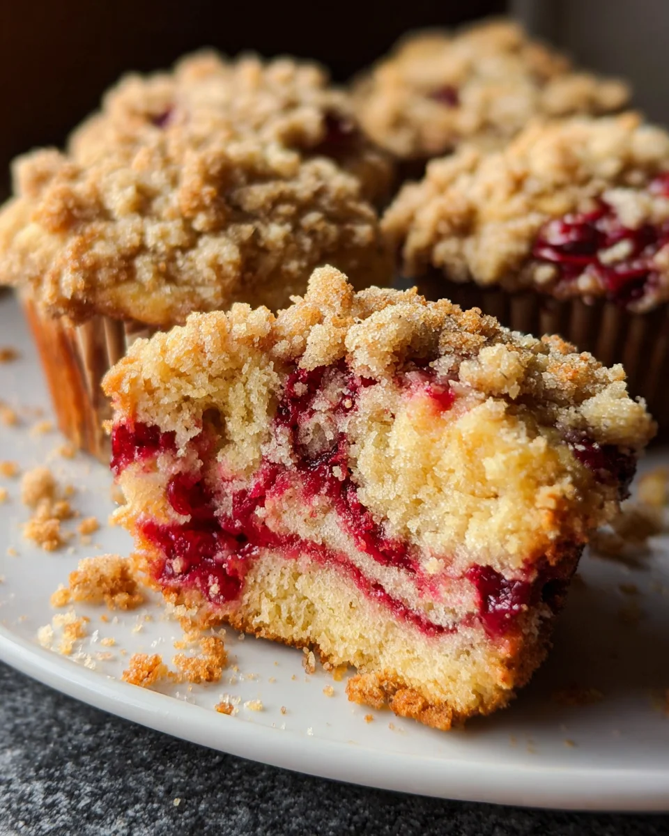 Leftover Cranberry Sauce Coffee Cake Muffins