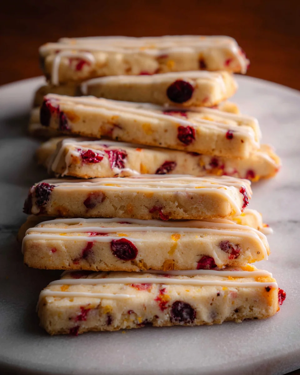 Orange Cranberry Shortbread Cookies