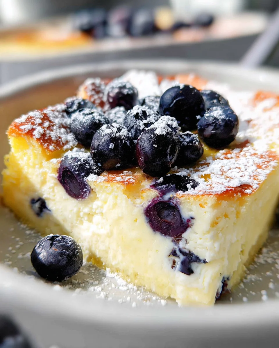 Blueberry Cottage Cheese Breakfast Bake