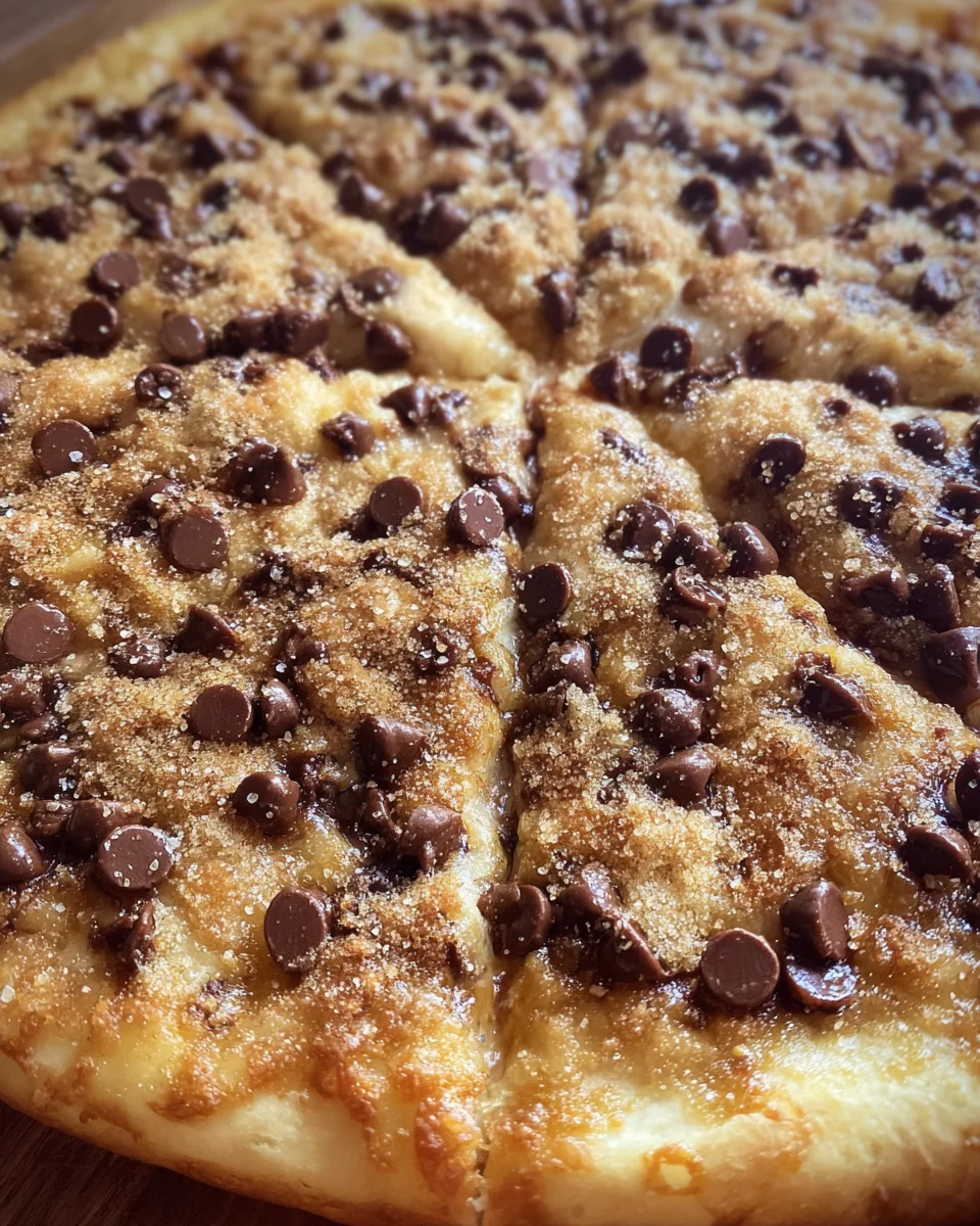 Chocolate Chip Dessert Pizza