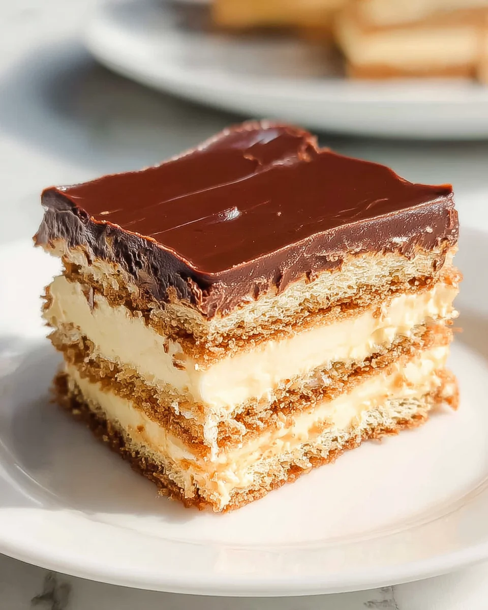 No Bake Eclair Cake