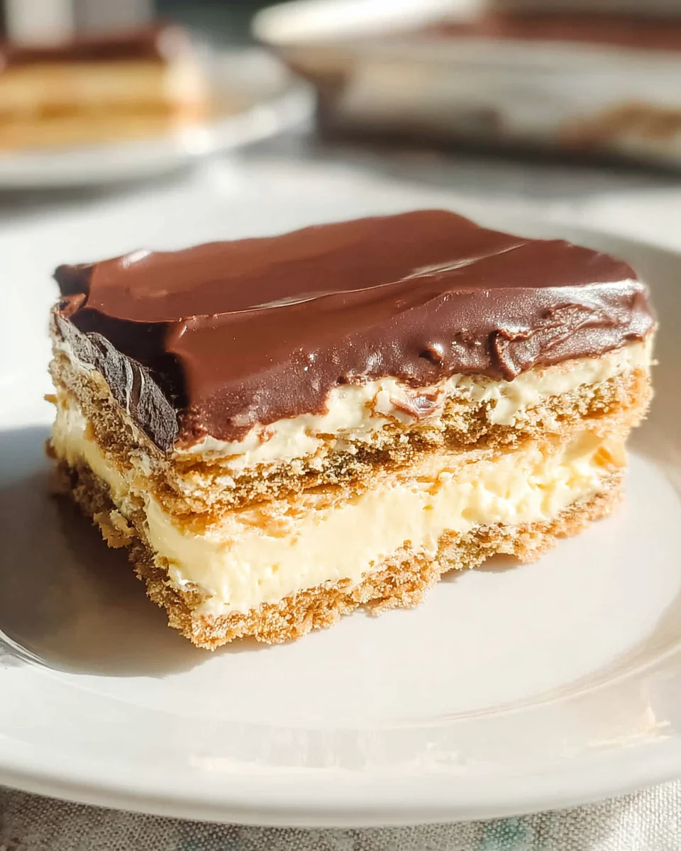 No Bake Eclair Cake