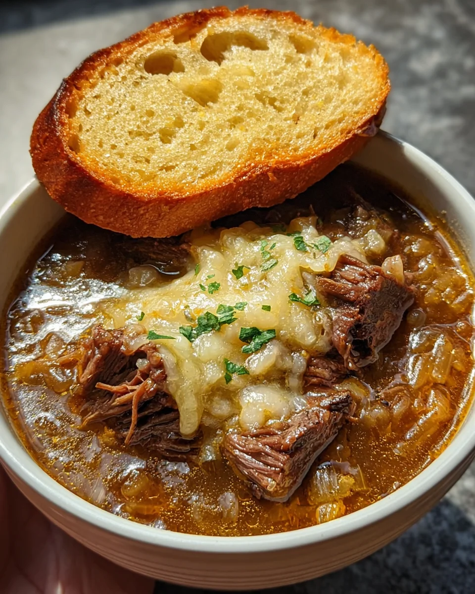 French Onion Beef Short Rib Soup