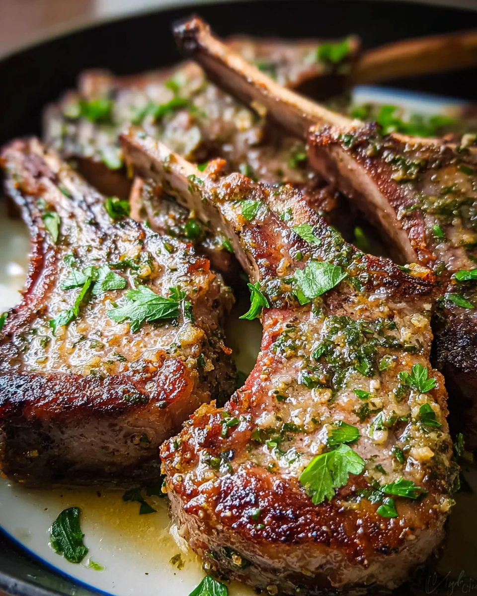 Garlic and Herb Crusted Lamb Chops
