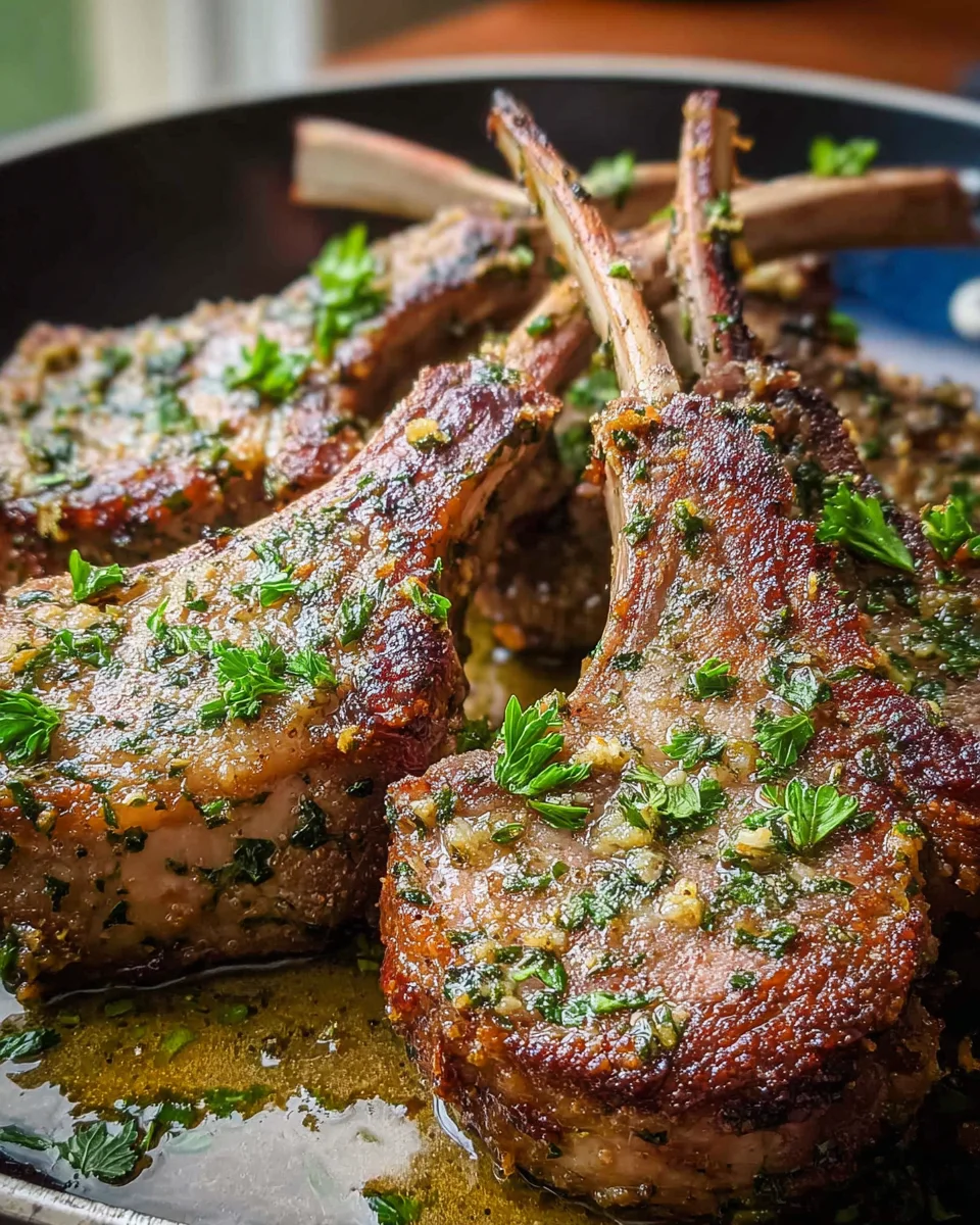 Garlic and Herb Crusted Lamb Chops