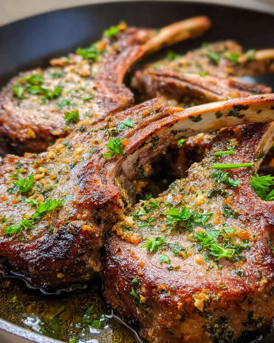 Garlic and Herb Crusted Lamb Chops