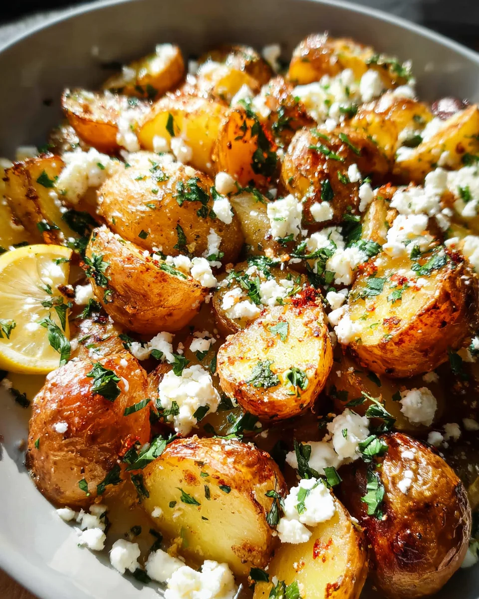 Greek Roast Potatoes With Lemon And Feta