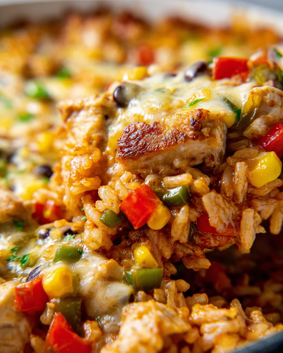 Mexican Cheesy Chicken and Rice