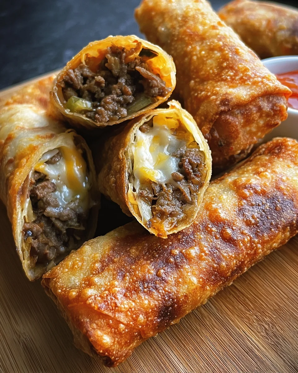 Cheeseburger Spring Rolls