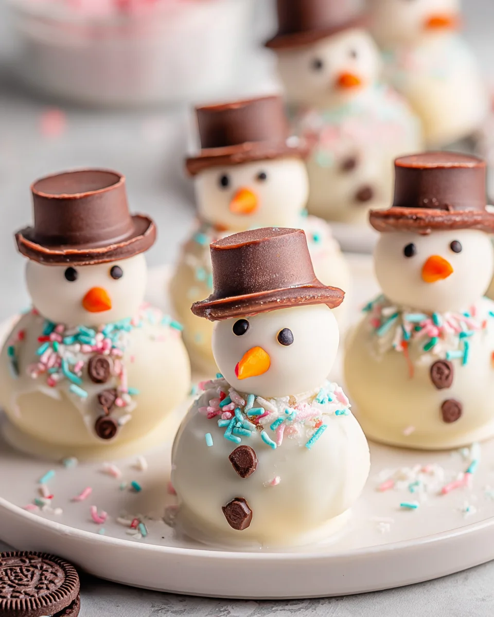 Melted Snowman Oreo Balls