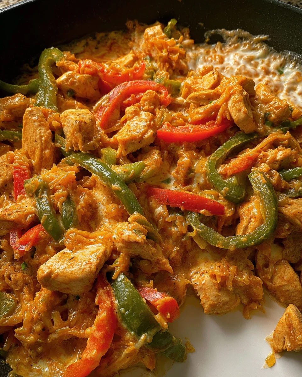 Queso Chicken Fajita Skillet
