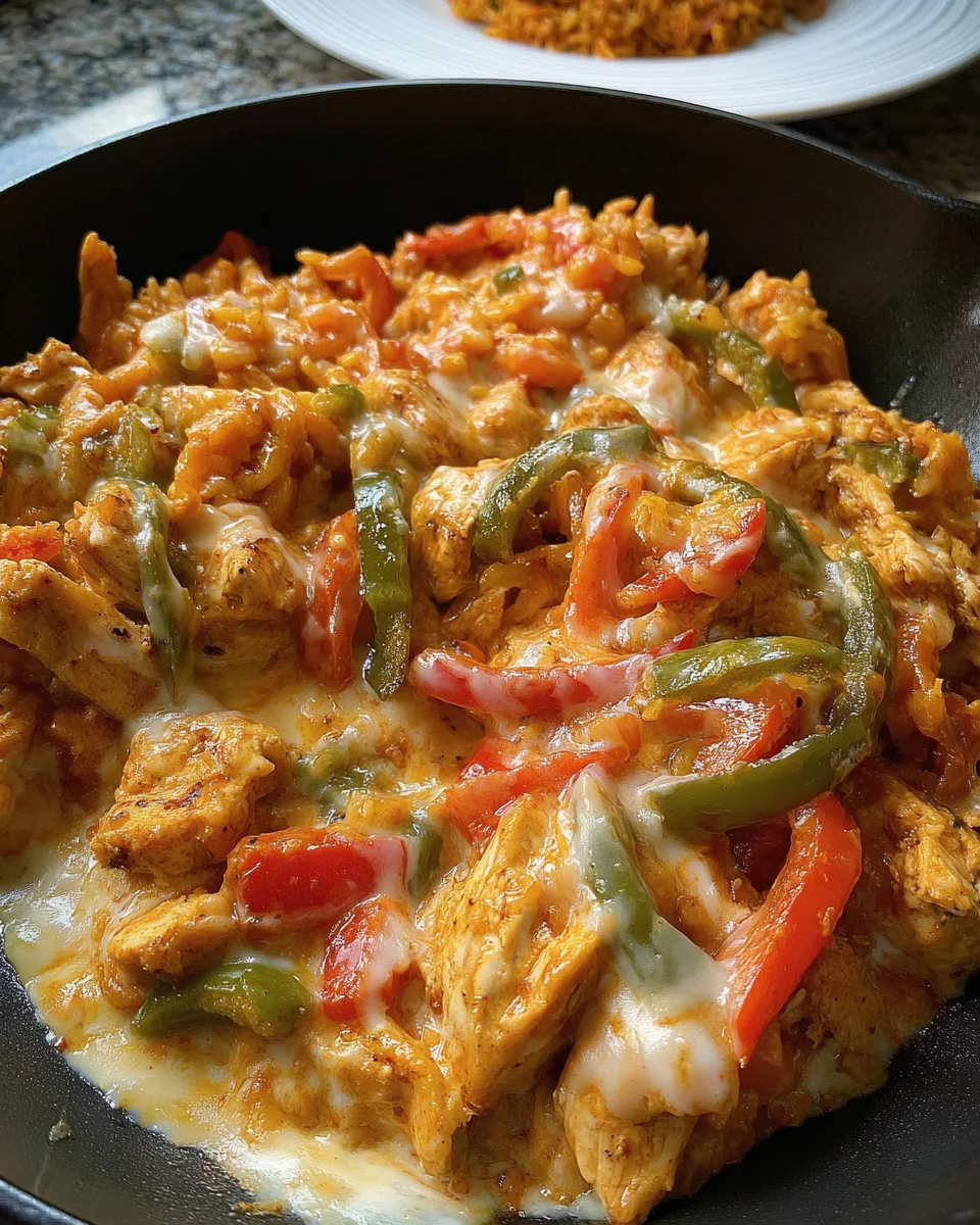 Queso Chicken Fajita Skillet
