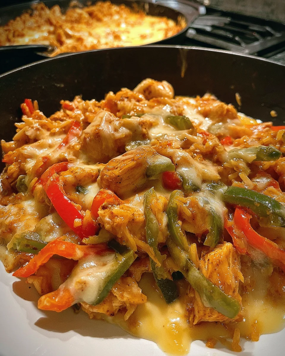Queso Chicken Fajita Skillet